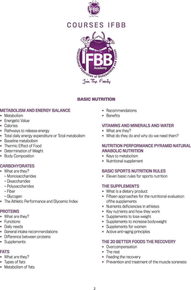 Basic nutrition course - Ten un cuerpo 10